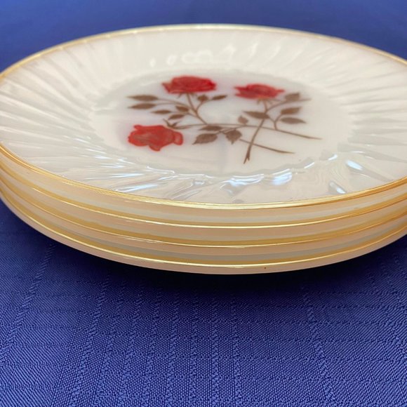 Termocrisa | Dining | Vintage Termocrisa Milk Glass Set Of 4 Floral ...